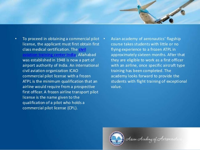 Civil Aviation Training Center India: Commercial Pilot License in India