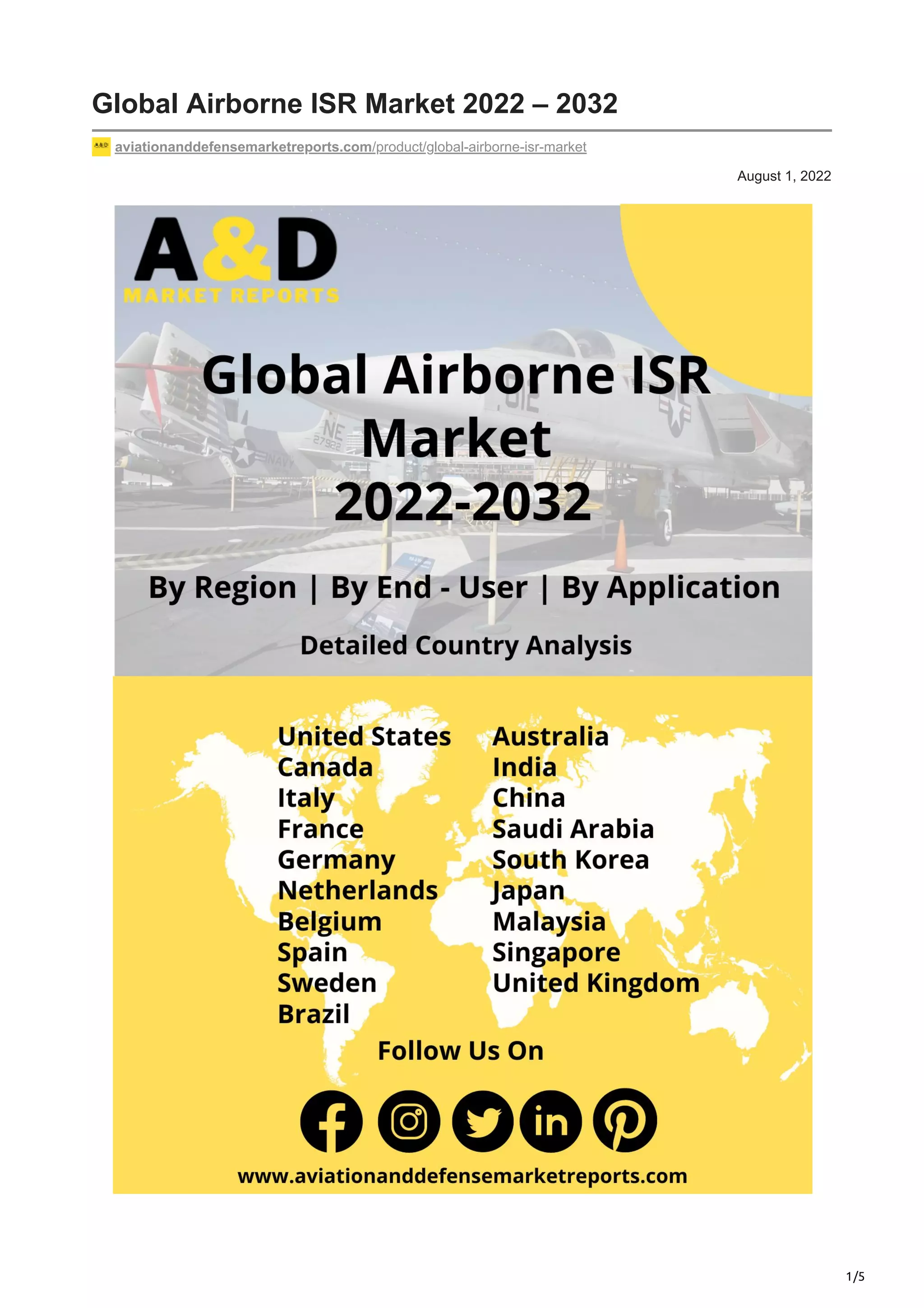 Global Airbone ISR Market | PDF