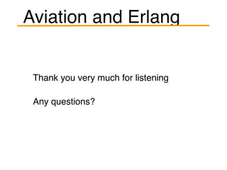 Aviation and Erlang | KEY