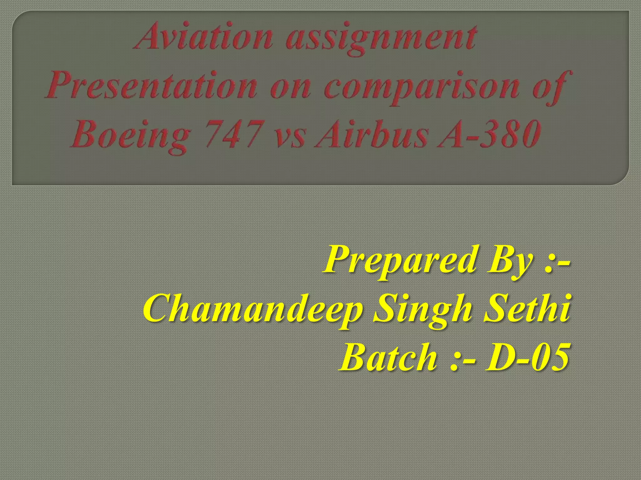 Aviation assignment | PPT