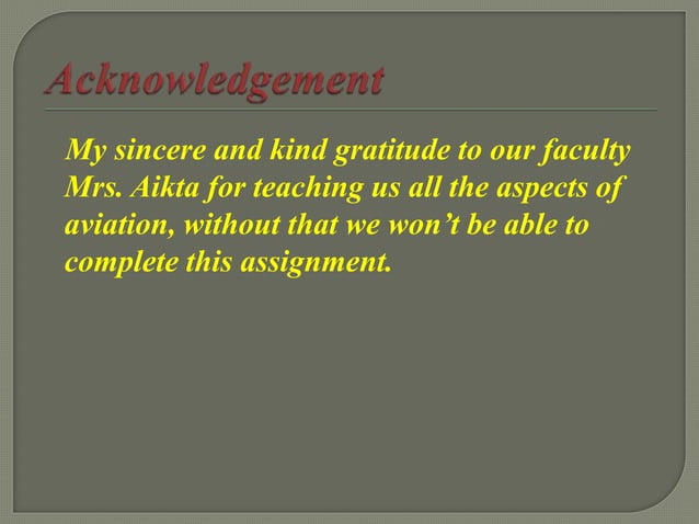 Aviation assignment | PPT
