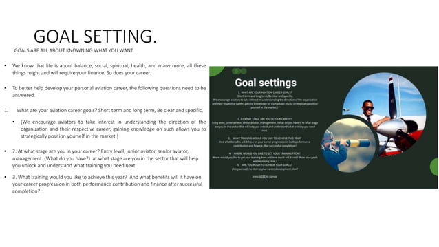 AVIATION CAREER DEVELOPMENT PLAN..pptx | Career Planning | Careers