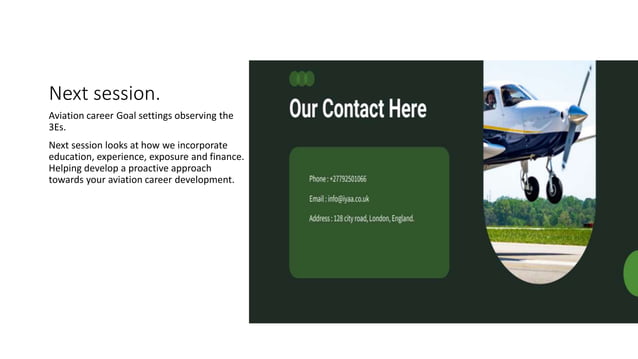 AVIATION CAREER DEVELOPMENT PLAN..pptx | Career Planning | Careers