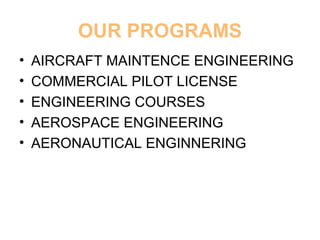 Aviation college courses | PPT | Air Travel | Travel Type