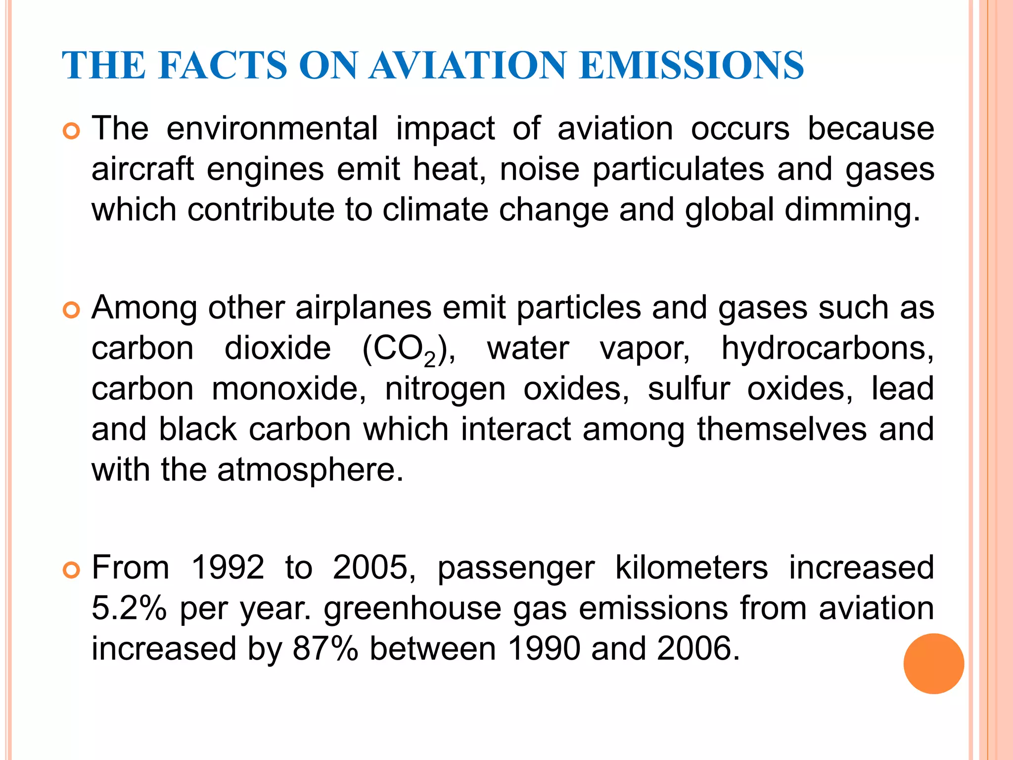 Aviation industry and environmental impacts | PPTX