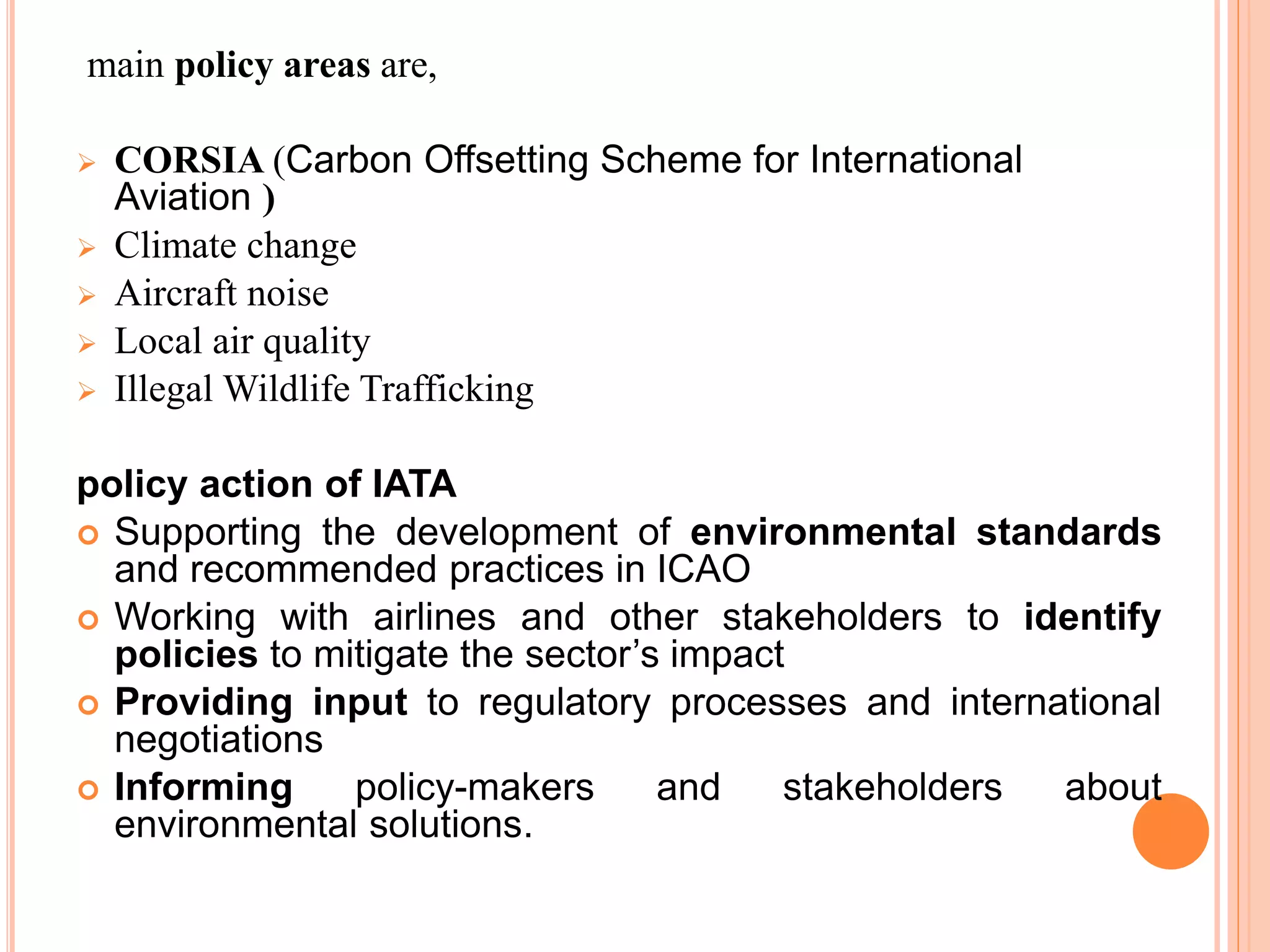 Aviation industry and environmental impacts | PPTX