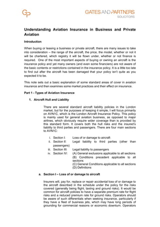 Aviation Insurance | PDF