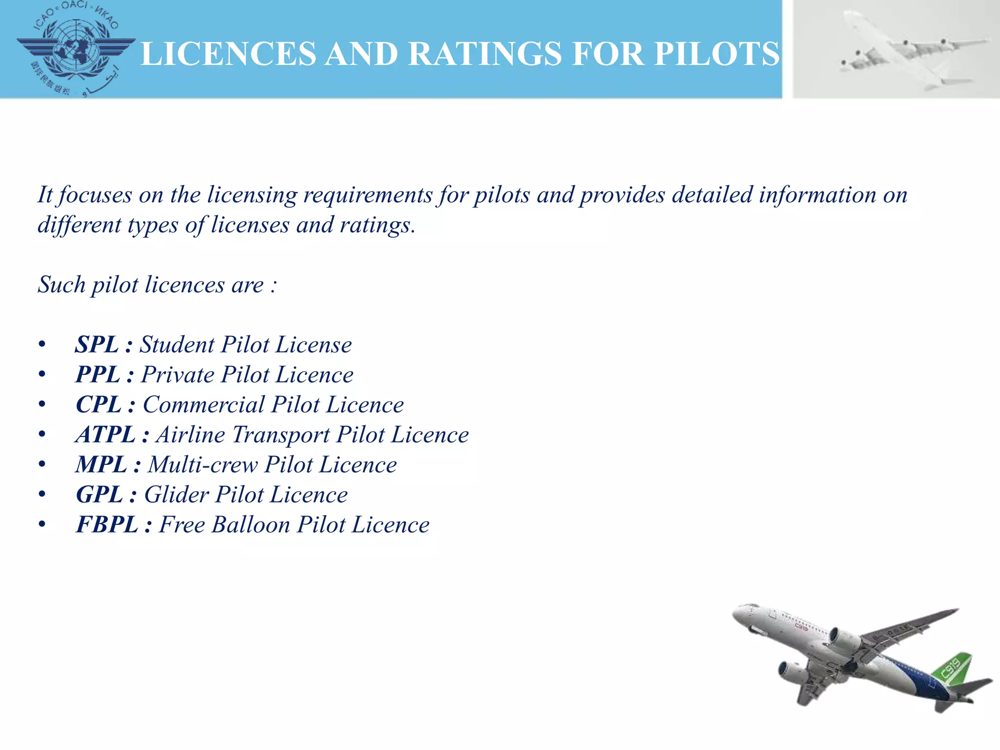 Annex 1 Personnel licensing | PPTX