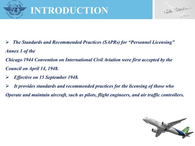 Annex 1 Personnel licensing | PPTX | Air Travel | Travel Type