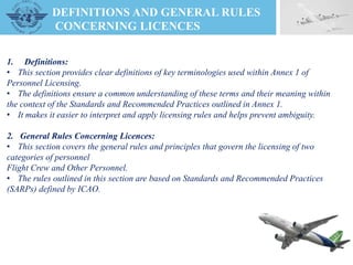 Annex 1 Personnel licensing | PPTX