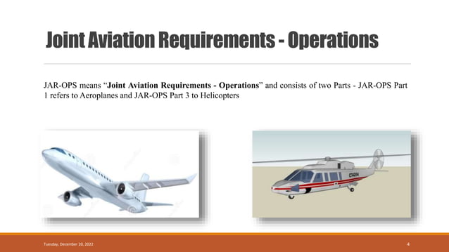 Aviation Legislation JAR OPS.pptx | Air Travel | Travel Type