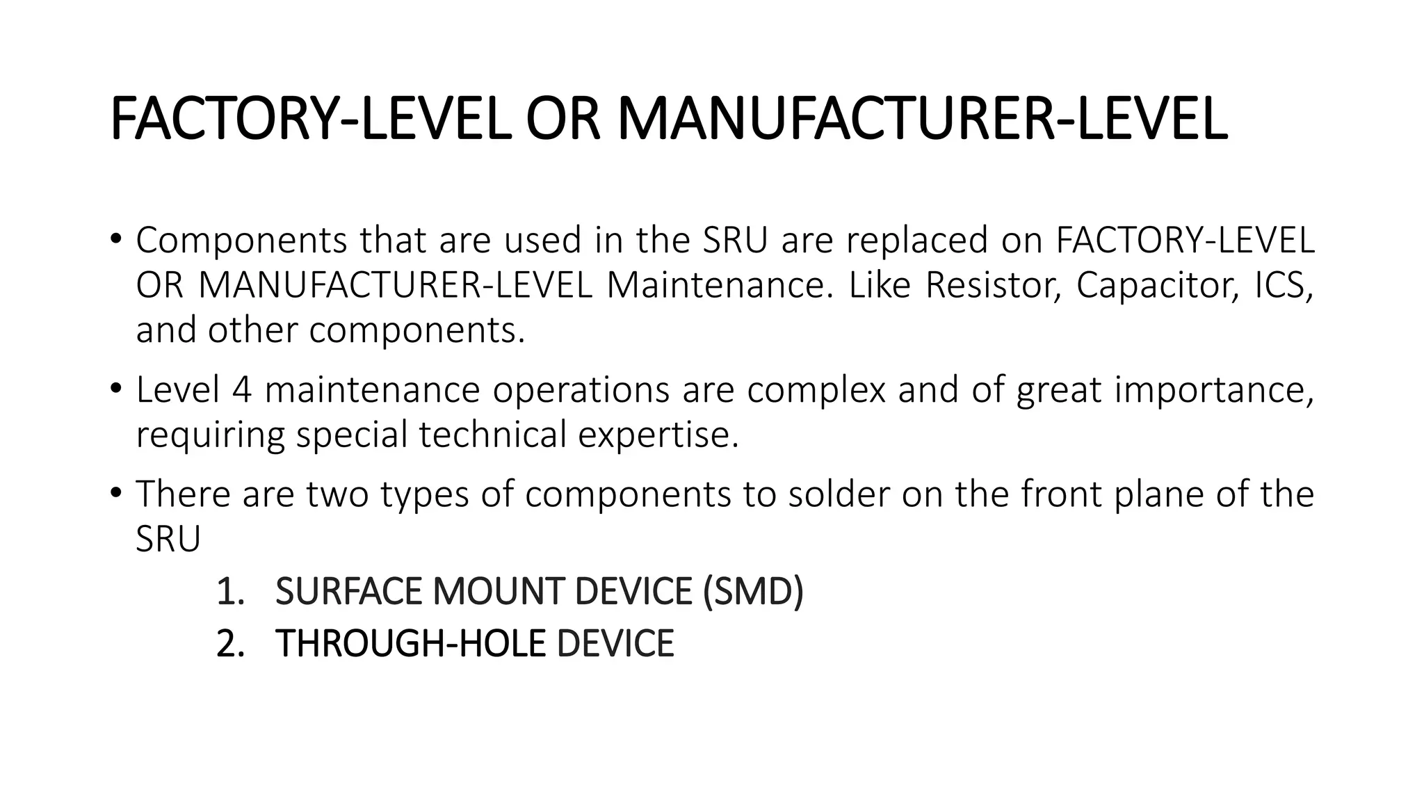 Aviation maintenance levels | PPTX