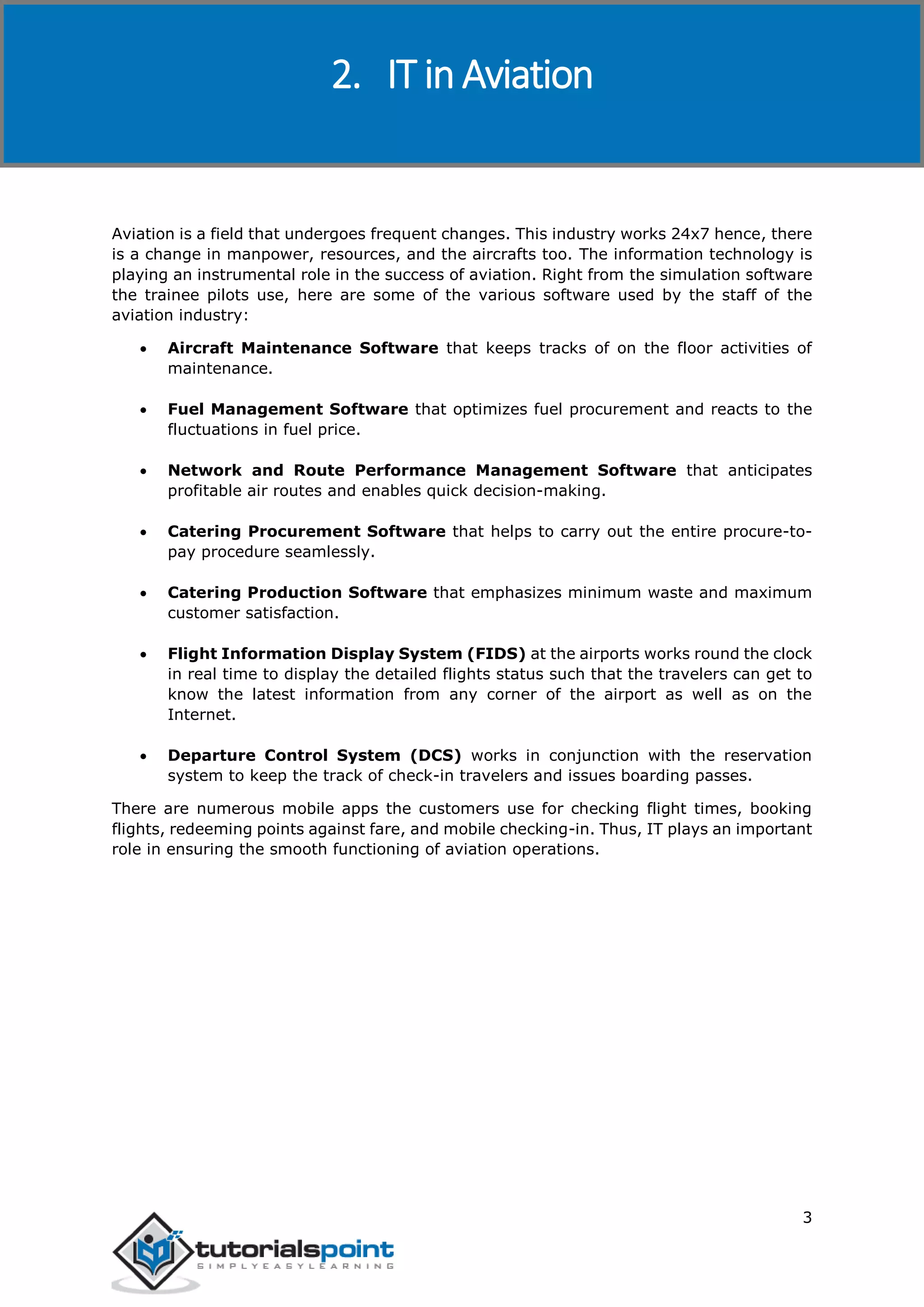 Aviation management tutorial | PDF