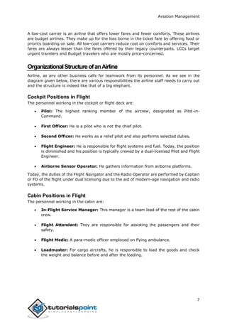 Aviation management tutorial | PDF