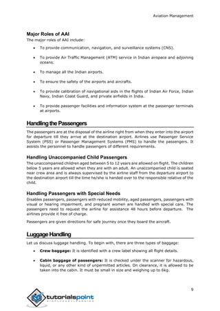 Aviation management tutorial | PDF