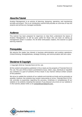Aviation management tutorial | PDF
