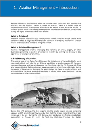 Aviation management tutorial | PDF