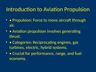 Aviation_Propulsion for basics Btech students | PPTX
