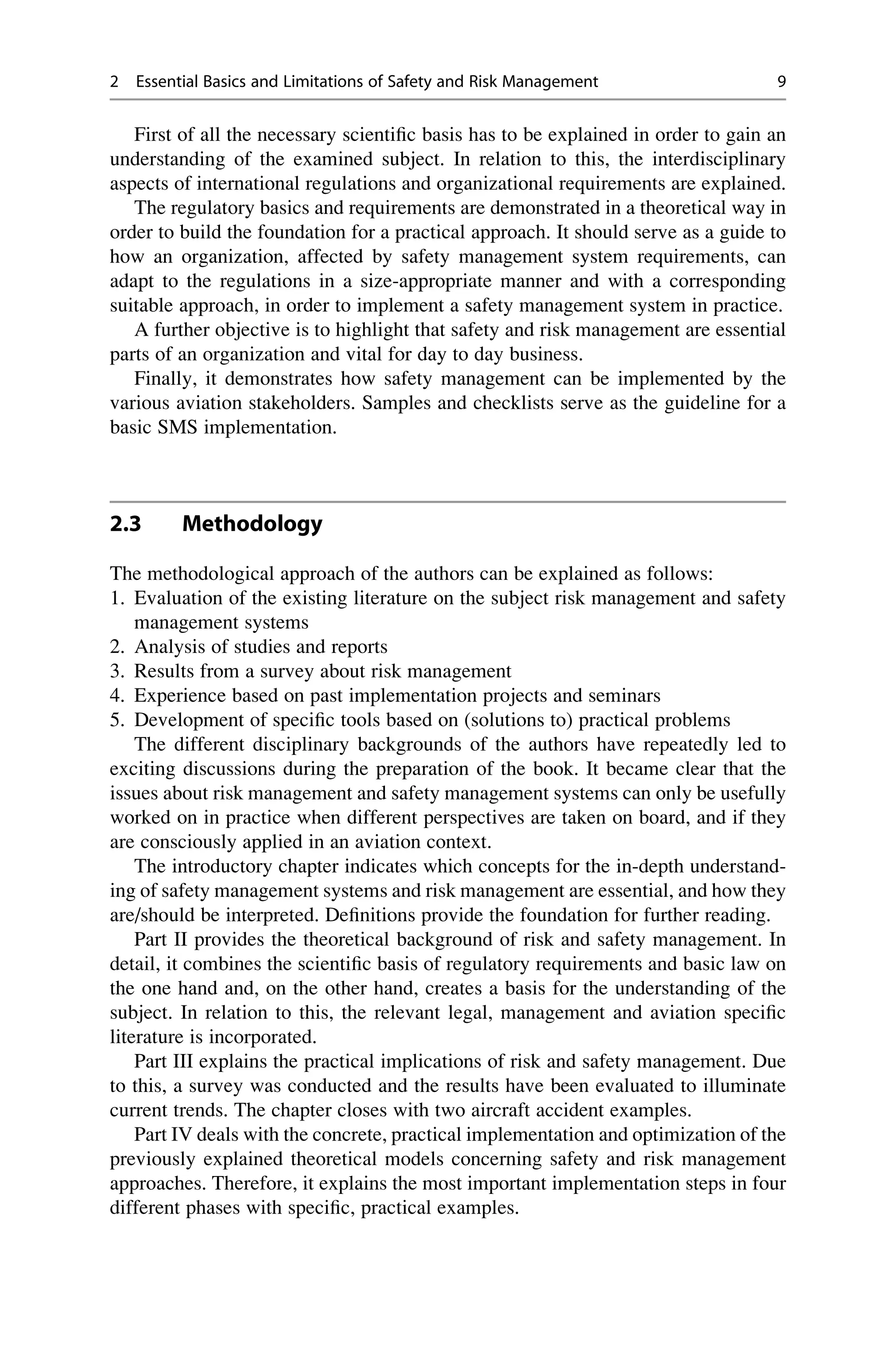 Aviation risk and safety management methods and applications in ...