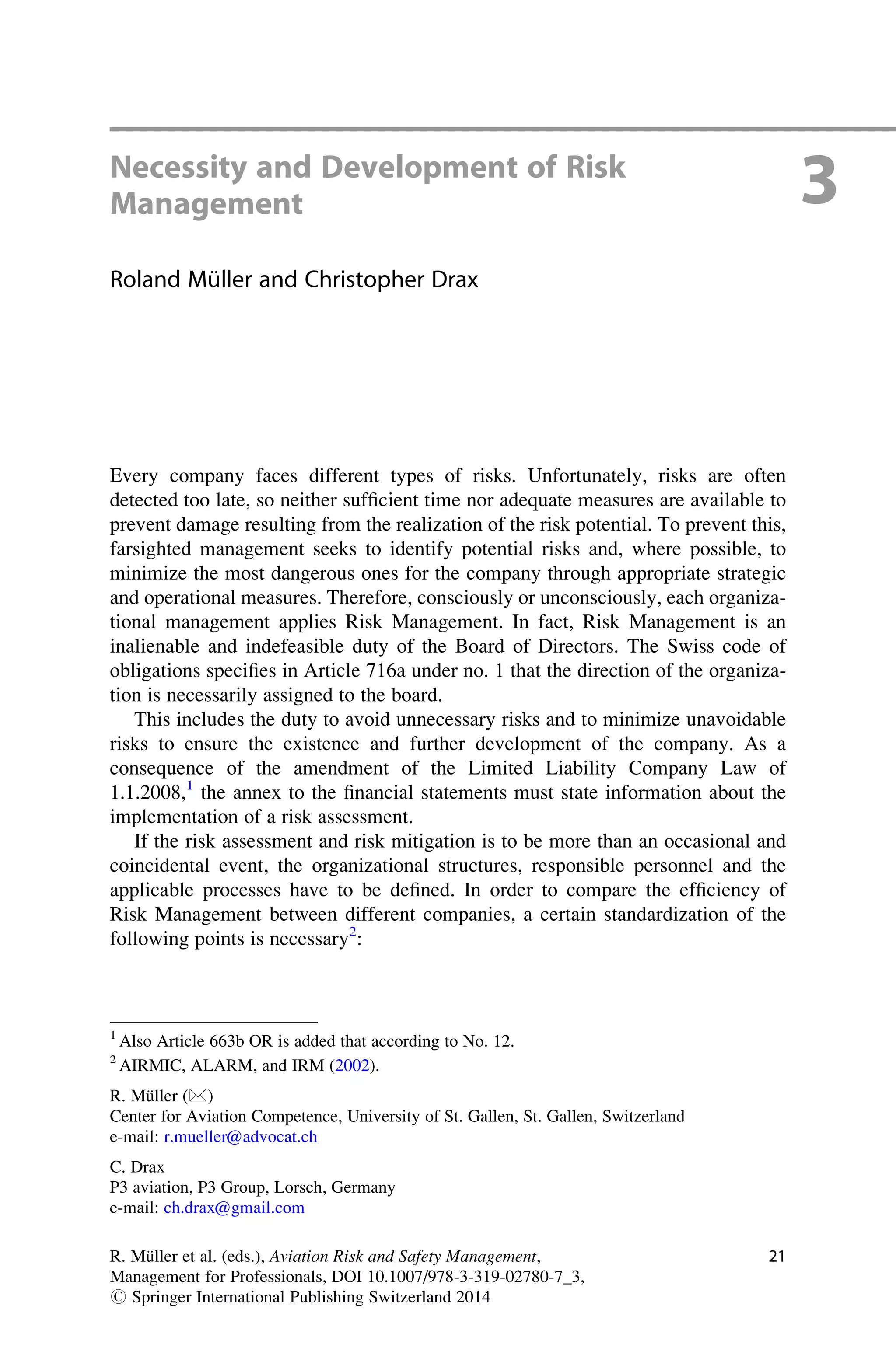 Aviation risk and safety management methods and applications in ...