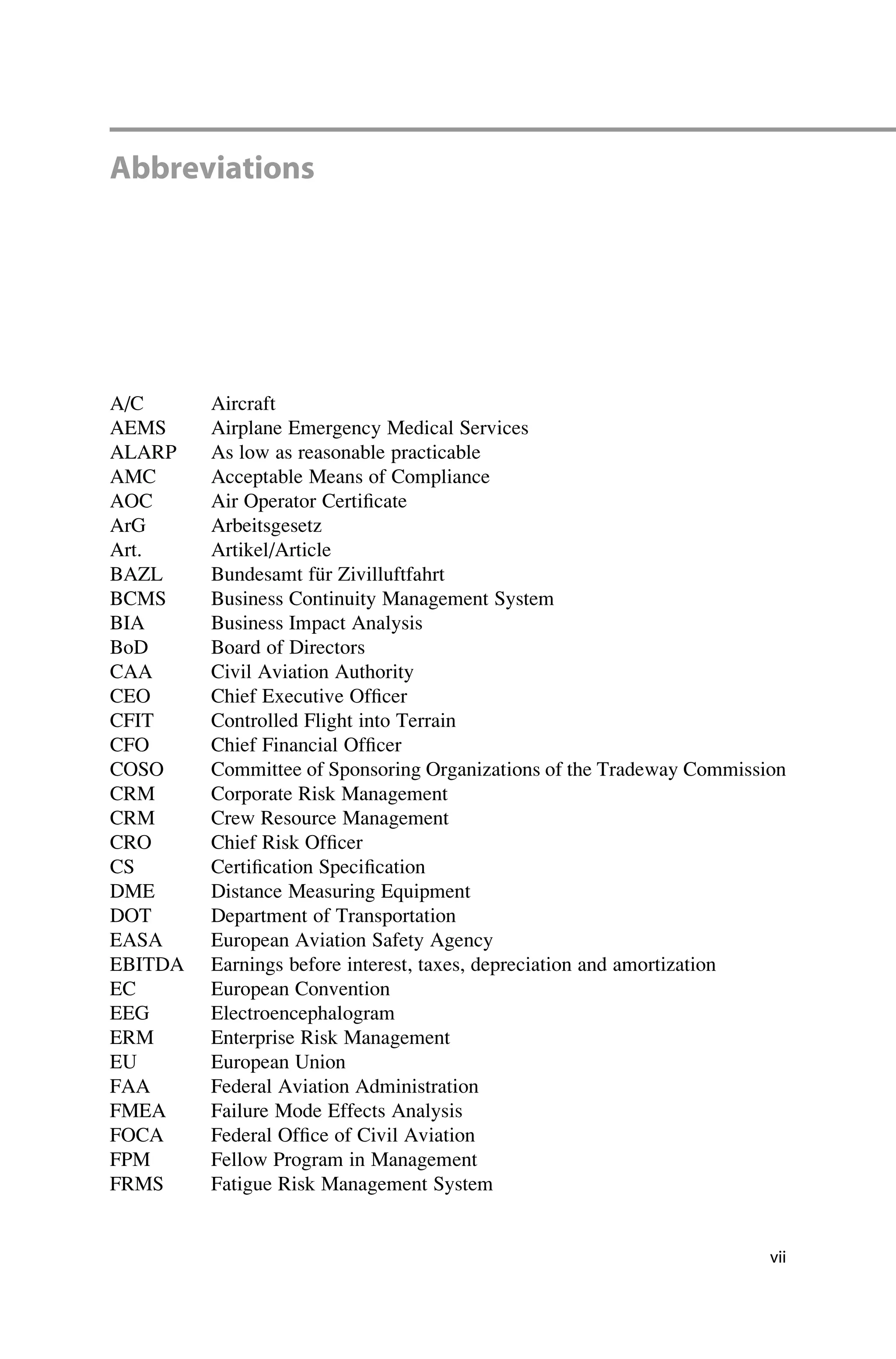 Aviation risk and safety management methods and applications in ...