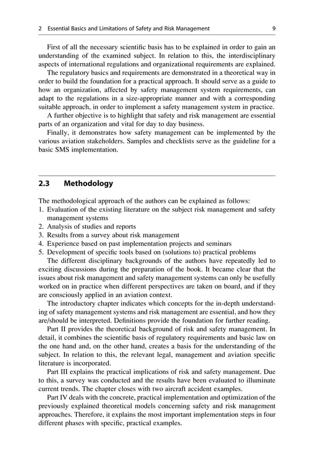 Aviation risk and safety management methods and applications in ...