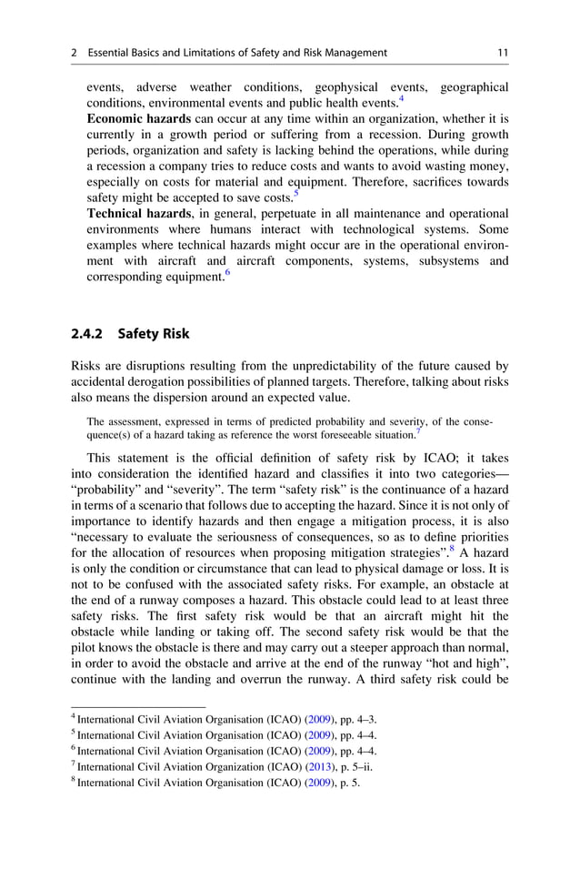 Aviation risk and safety management methods and applications in ...