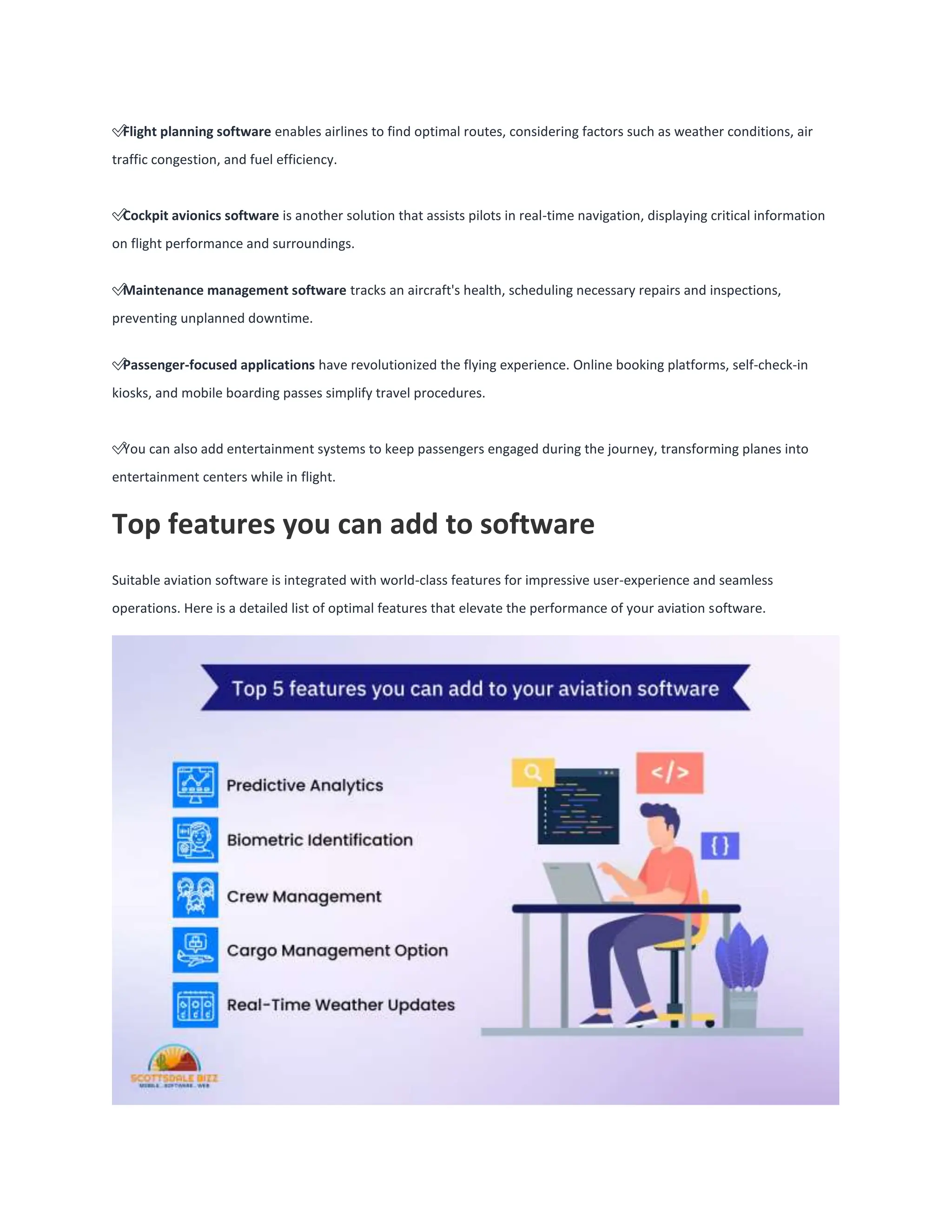 Aviation Software Development A “Best” Features List | DOCX