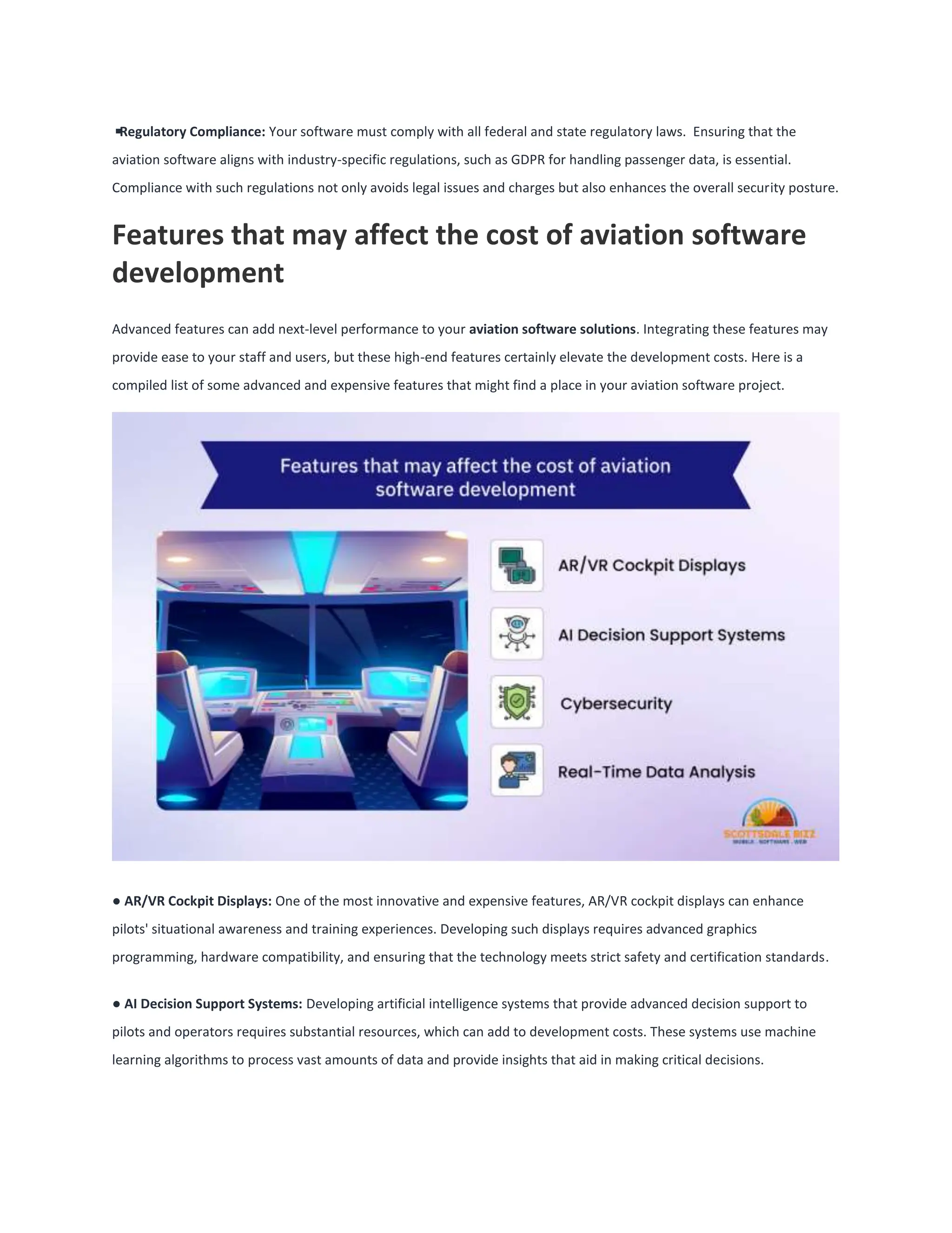 Aviation Software Development A “Best” Features List | DOCX
