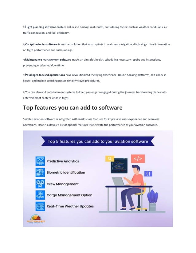 Aviation Software Development A “Best” Features List | DOCX
