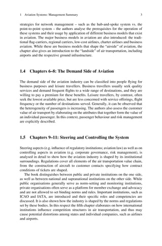 Aviation systems management of the integrated aviation value chain ...