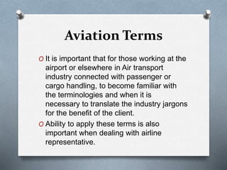 Aviation terminology by Kalyan S Patil | PPTX