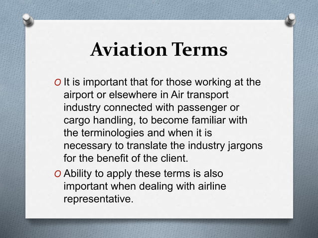 Aviation terminology by Kalyan S Patil | PPTX | Air Travel | Travel Type