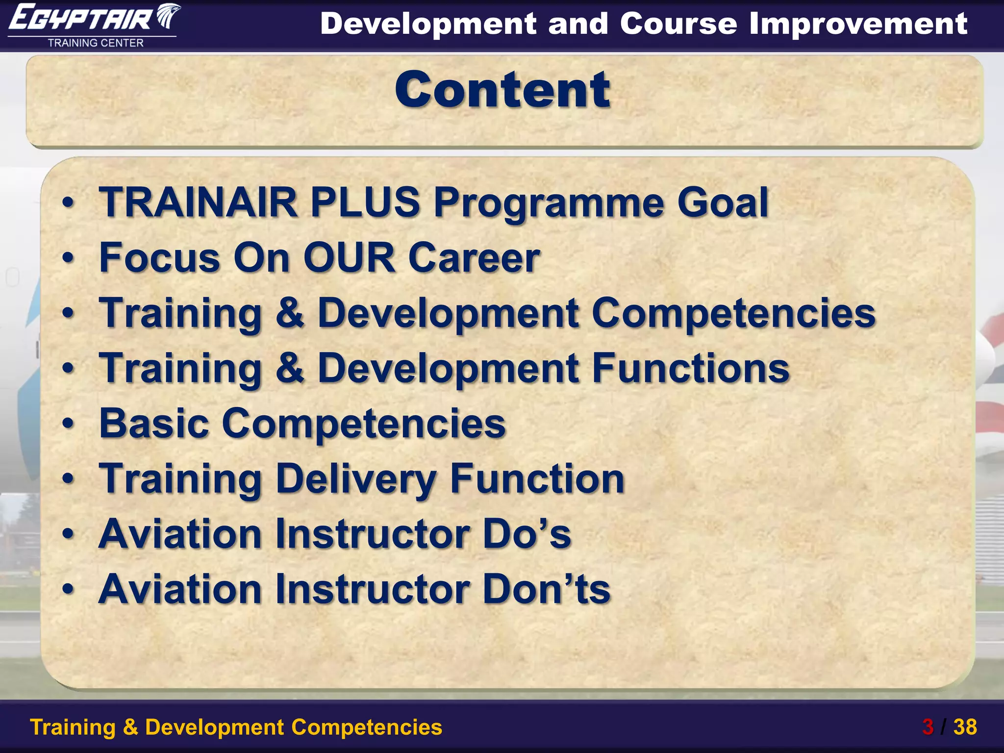Aviation training and development competencies | PDF
