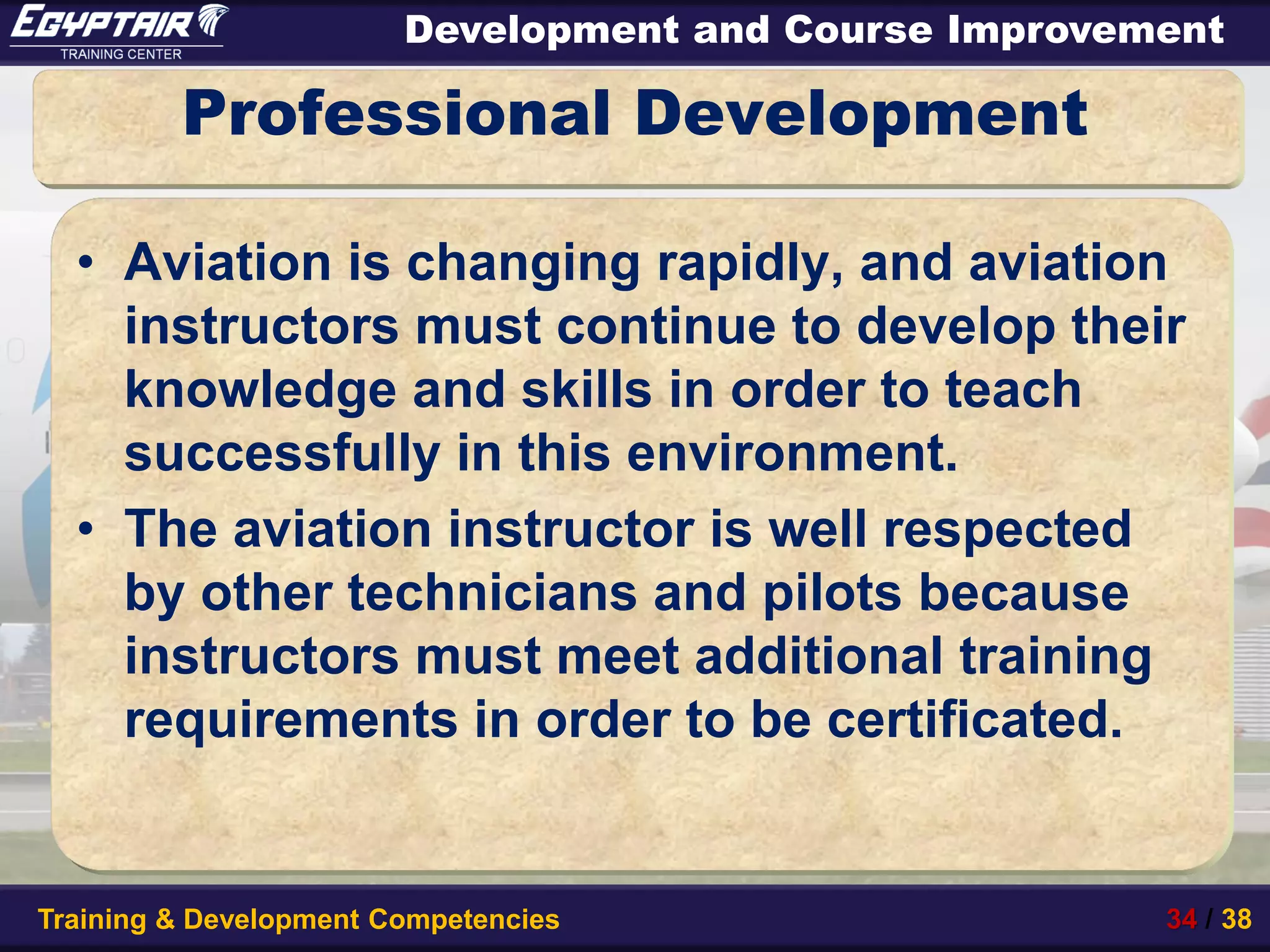 Aviation training and development competencies | PDF