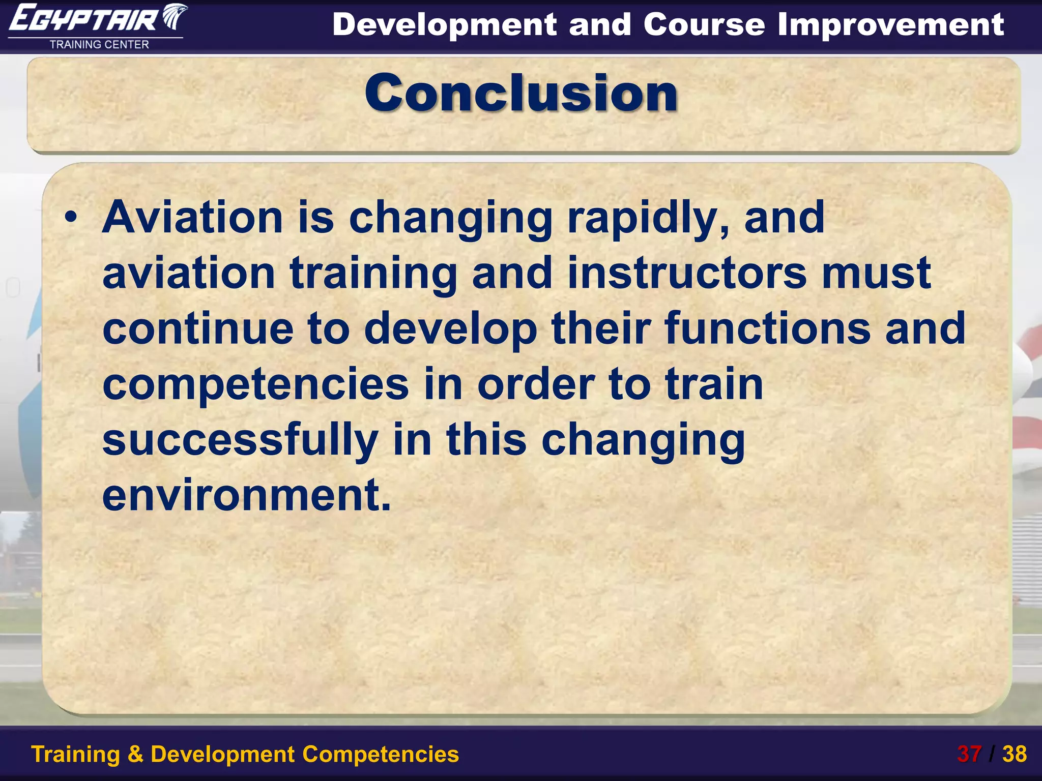 Aviation training and development competencies | PDF