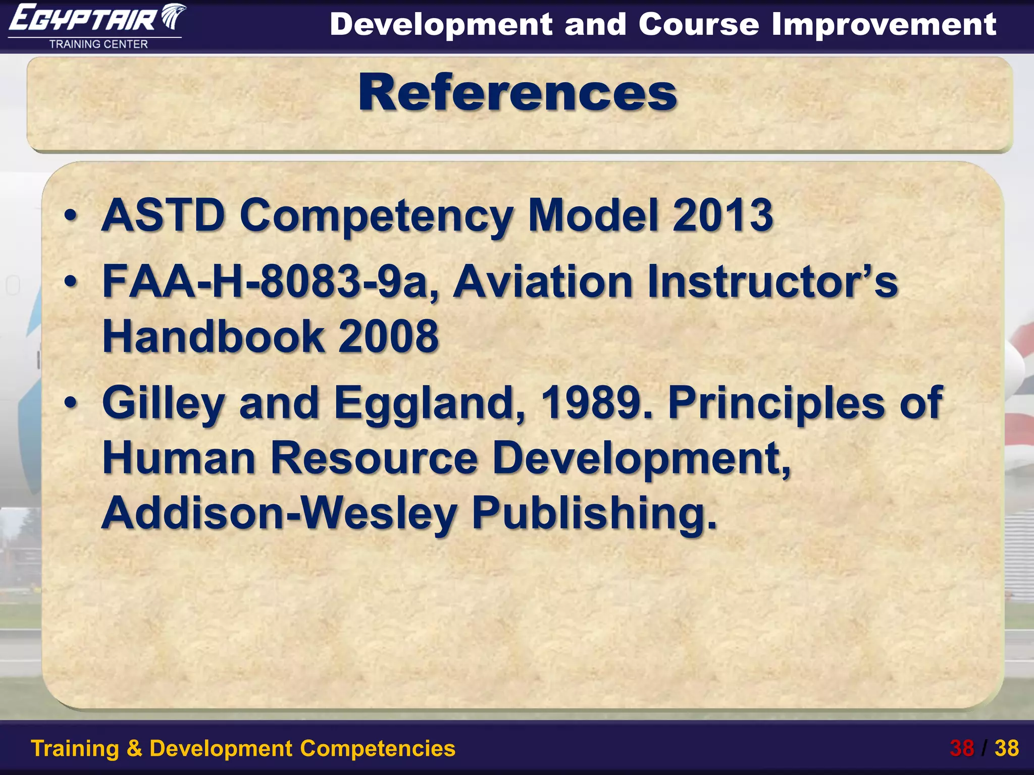 Aviation training and development competencies | PDF