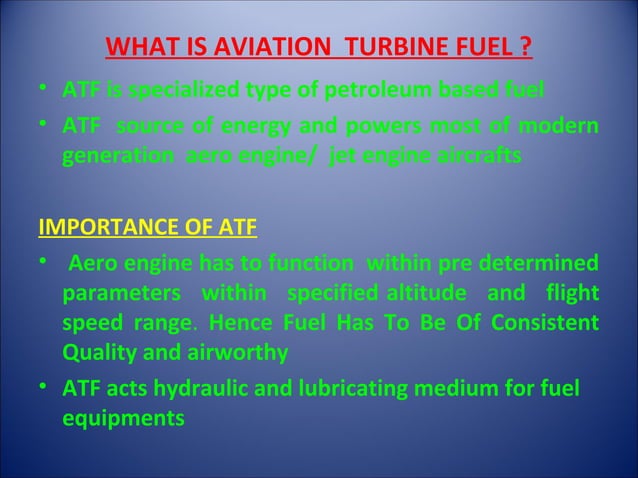 Aviation turbine fuel | PPT | Aviation Industry | Industries