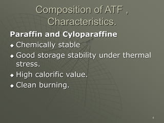 Aviation Turbine fuel (ATF).ppt details has been given | PPT