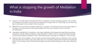 impact of mediation in india | PPTX