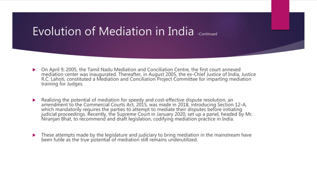 impact of mediation in india | PPT