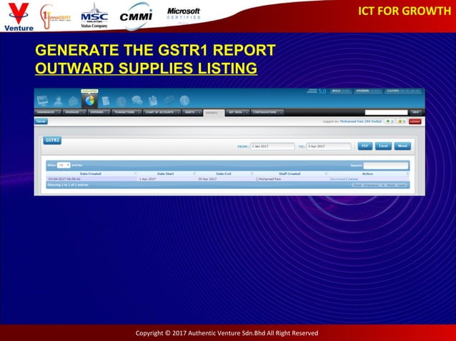 OfficeCentral ICT for Growth_GST_India_v1r6 | PPT