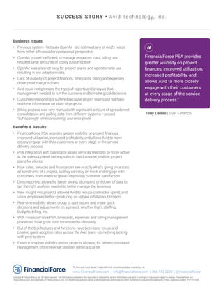 FinancialForce PSA Case Study: AVID - enterprise biz | PDF