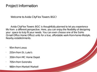 Avida Towers City Flex, BGC Project Overview | PDF