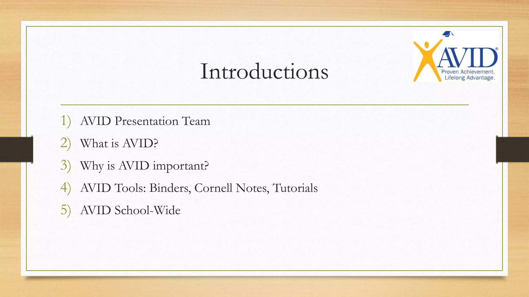 Avid board presentation 20015 16 | PPTX