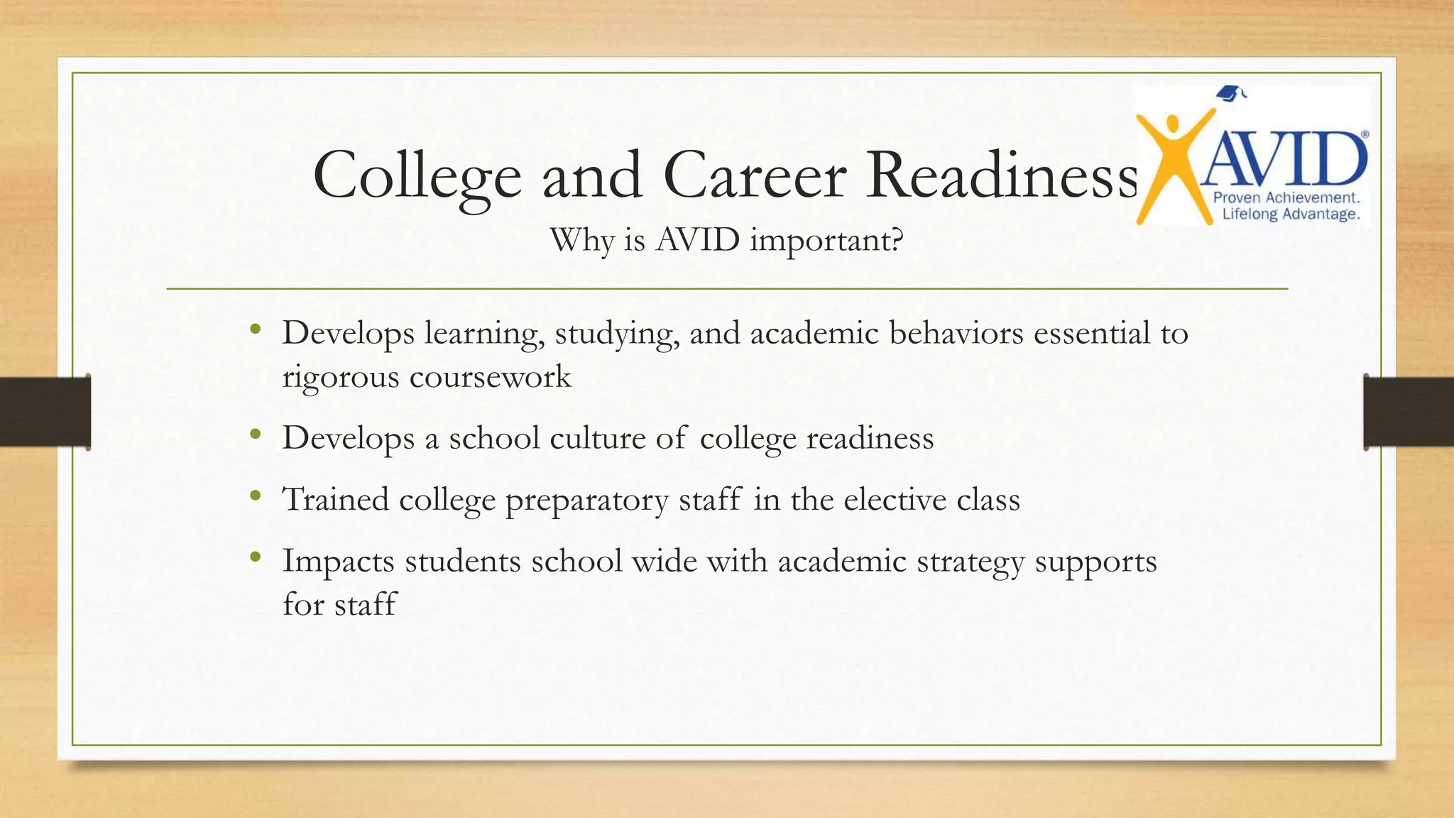 Avid board presentation 20015 16 | PPTX