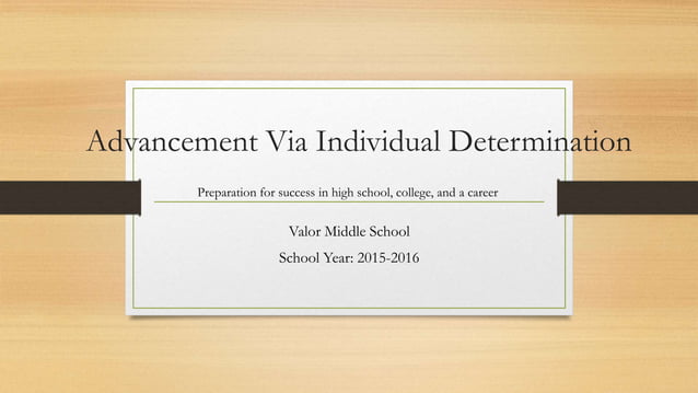 Avid board presentation 20015 16 | PPTX