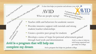 Avid board presentation 20015 16 | PPTX