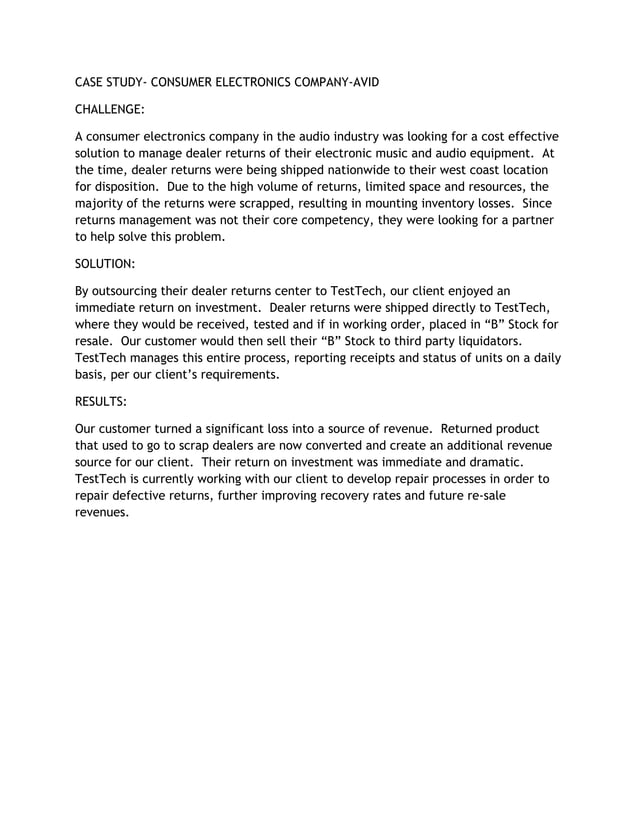 Avid Case Study | PDF