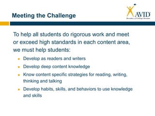 Avid overview for faculty | PPT